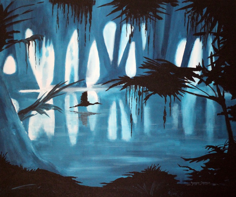 Bayou by ROBERT CROOKER ART | Landscape | 20" x 24" | acrylic on canvas